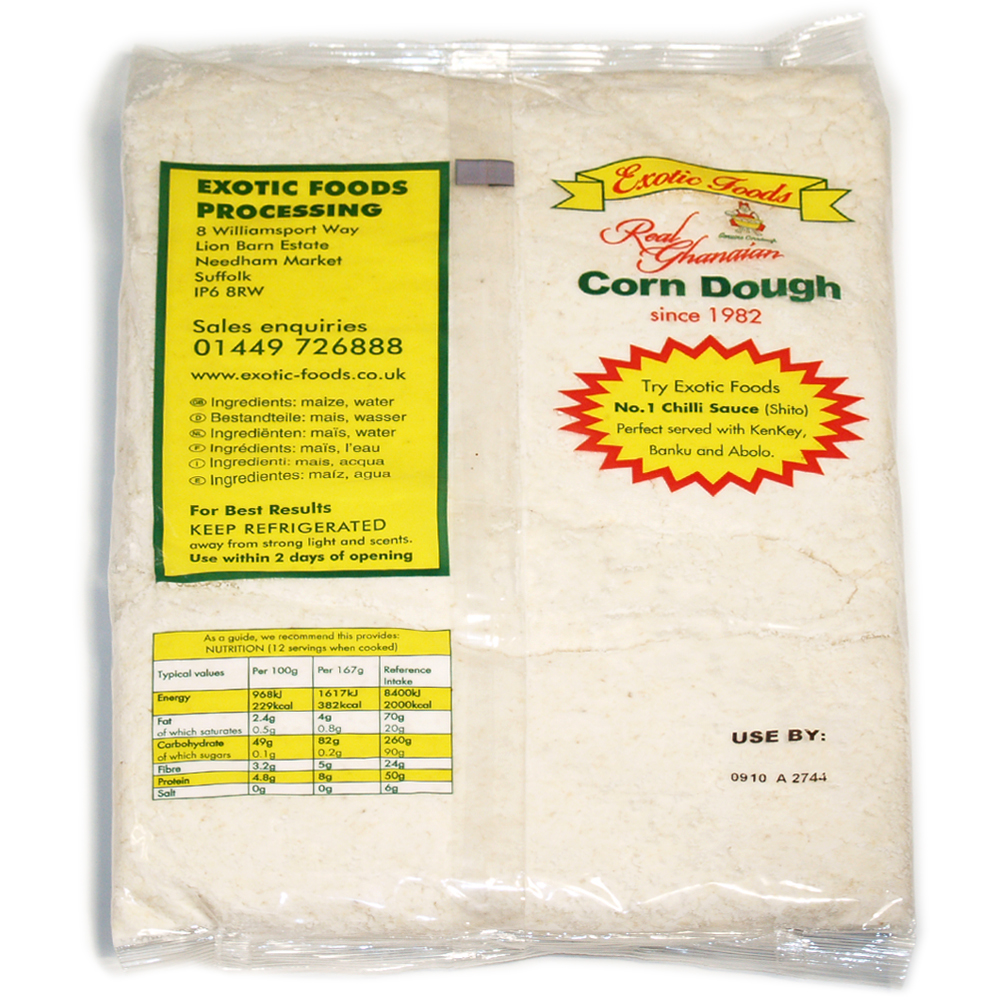 Exotic Foods Traditional Ghanaian Corn Dough (4 x 2kg) – Retail Box ...